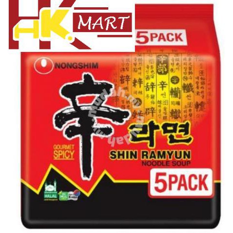 Hot spot Halal NongShim Shin Ramyun Ramen (120g X 5pack) | Shopee Malaysia