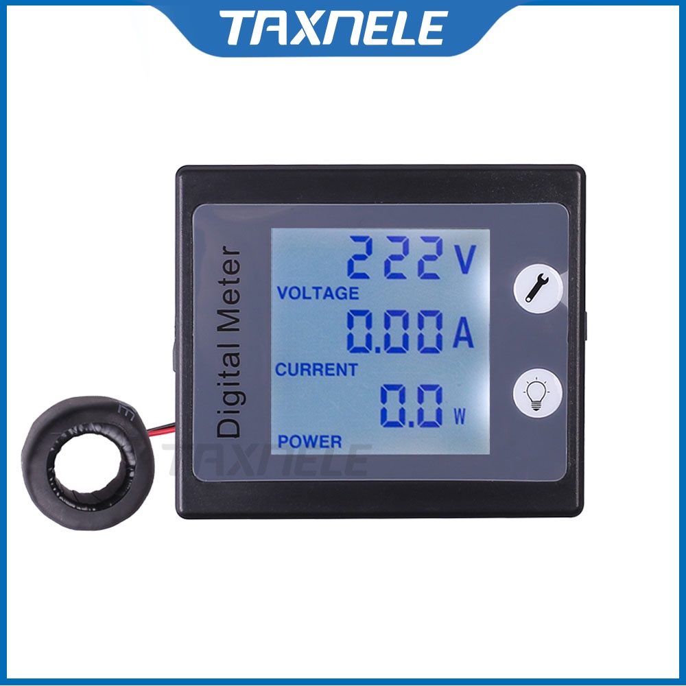 AC Single Phase Digital Electric Saver Power Meter Wattmeter 80-260VAC ...