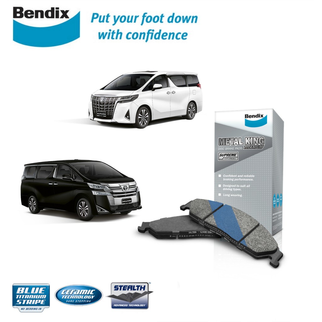 Original Bendix DB2419MKT Rear Brake Pad - Toyota Vellfire/ Alphard ...