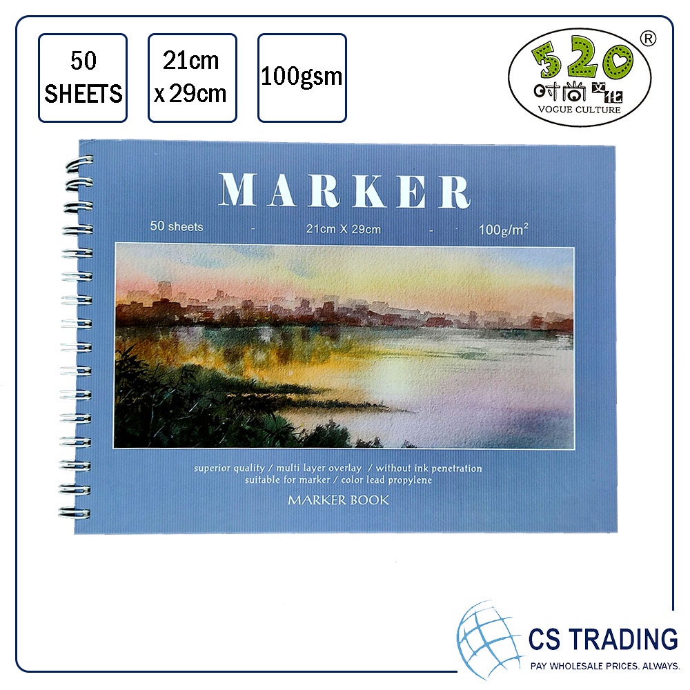 A4 Hard Cover Marker Pad 50 Sheets 100gsm A4 Superior Marker Pad ...