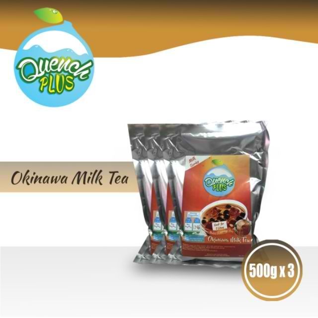 3 PACKS OF QUENCH PLUS OKINAWA MILK TEA (500GRAMS EACH PACK) | Shopee ...