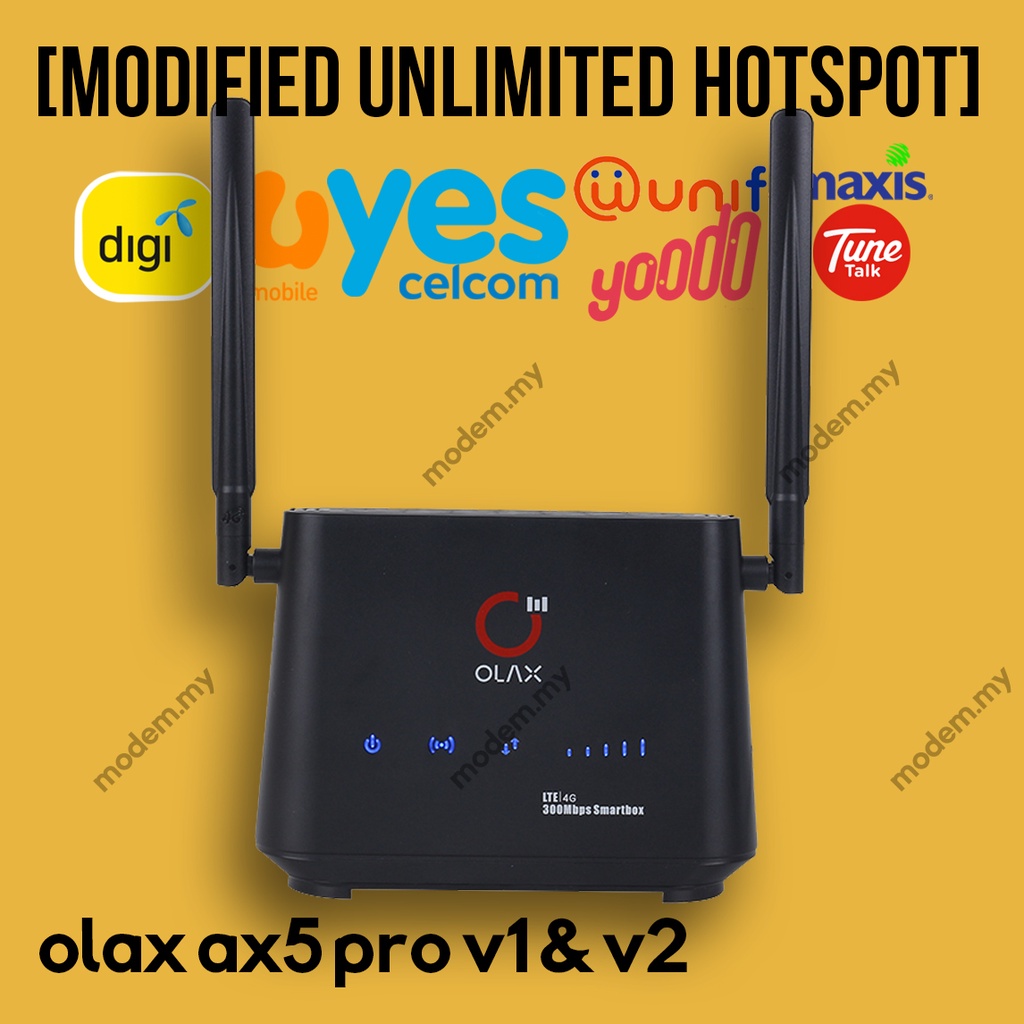 NEW Olax AX5 Pro Modem Mod 4G LTE Router FULL BAND Unlock Unlimited ...
