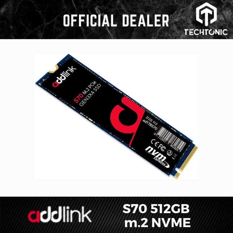 Addlink S70 512GB M.2 2280 PCIe GEN3X4 NVMe SSD - ad1TBS70M2P | Shopee ...