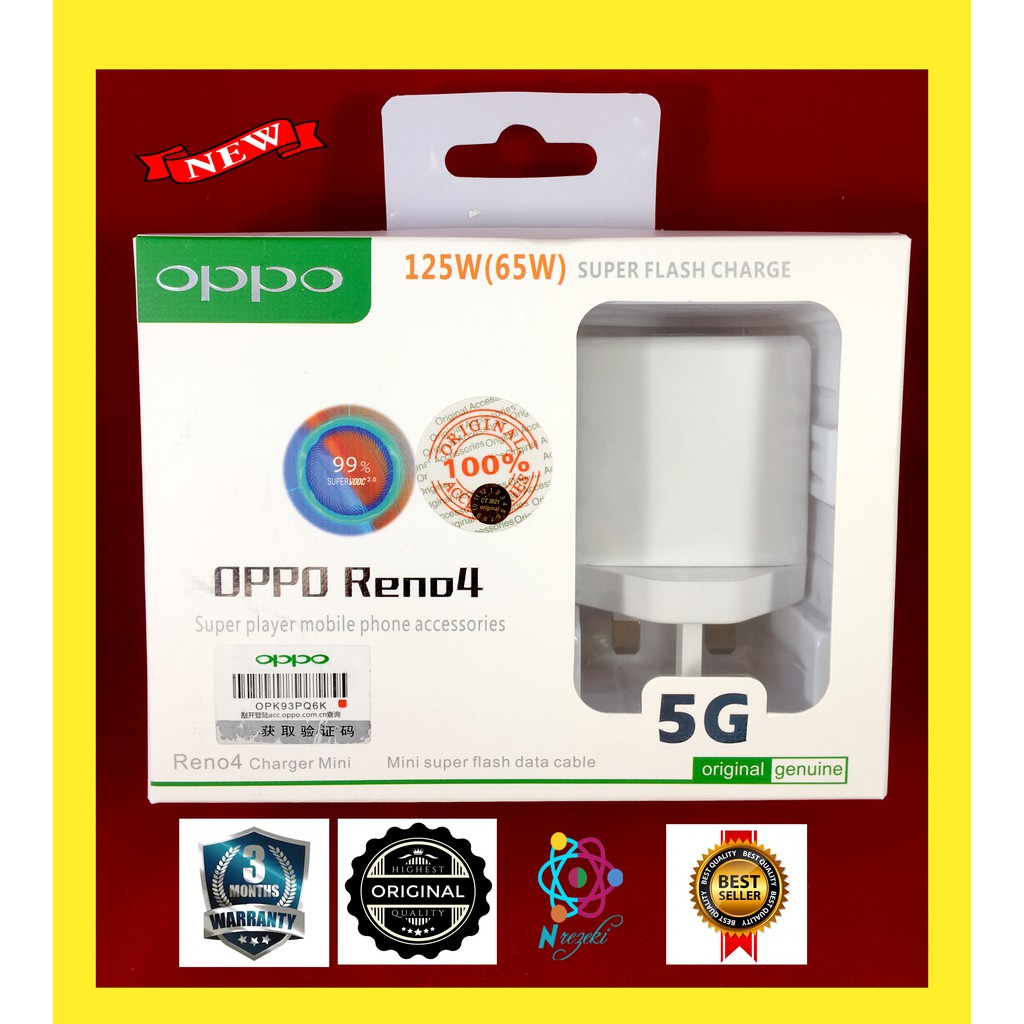 Oppo TYPE C CHARGER 20W-65W support SuperVooc Fast Charging 2.0 Type C USB Fast Charge RENO 4 ...