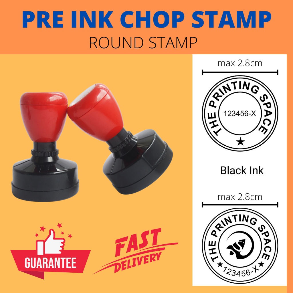 Rubber Stamp / Self Ink Rubber Stamp / Pre Ink Rubber Stamp / Company Round Chop (CUSTOM MADE ...