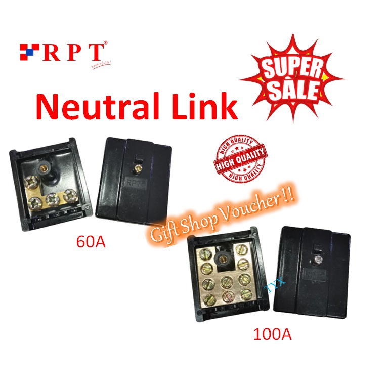 Super Sale !! RPT 60A / 100A Neutral Link | Shopee Malaysia