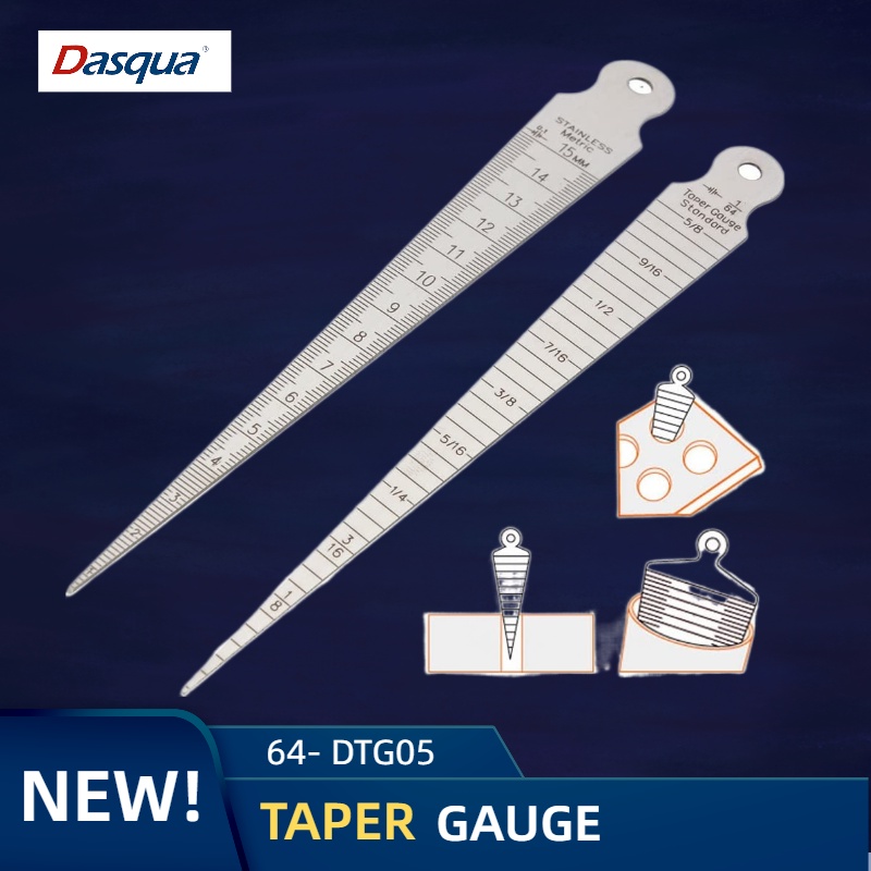 DASQUA Taper Gauge 1-15mm Feeler Gauge Metric and Imperial Welding ...