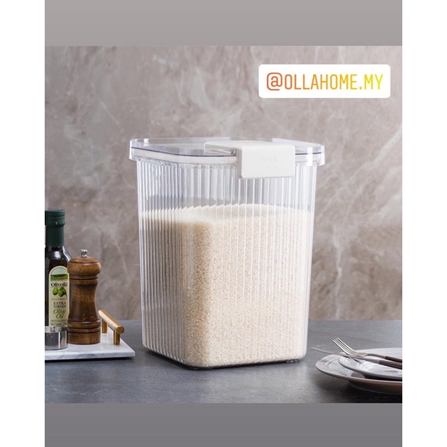 [Ollahome] 10kg Rice Bucket / Rice Containers / Balang beras/ Petfood ...