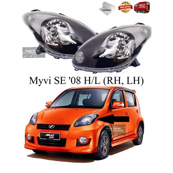 Perodua Myvi SE SE1 SE2 EZI (2005-2010) Head Lamp Light Lampu Depan ...