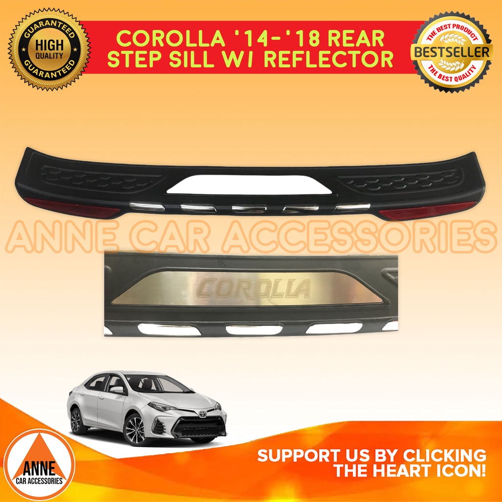 Rear Stepsill for Toyota Corolla Altis with Reflector/ Cross /Corolla ...
