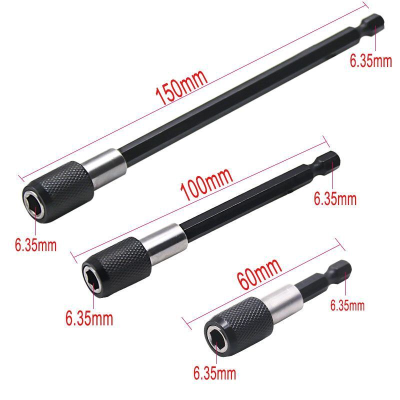 1/4 Inch Extension Rod 60mm 100mm 150mm Quick Hex Shank Release ...
