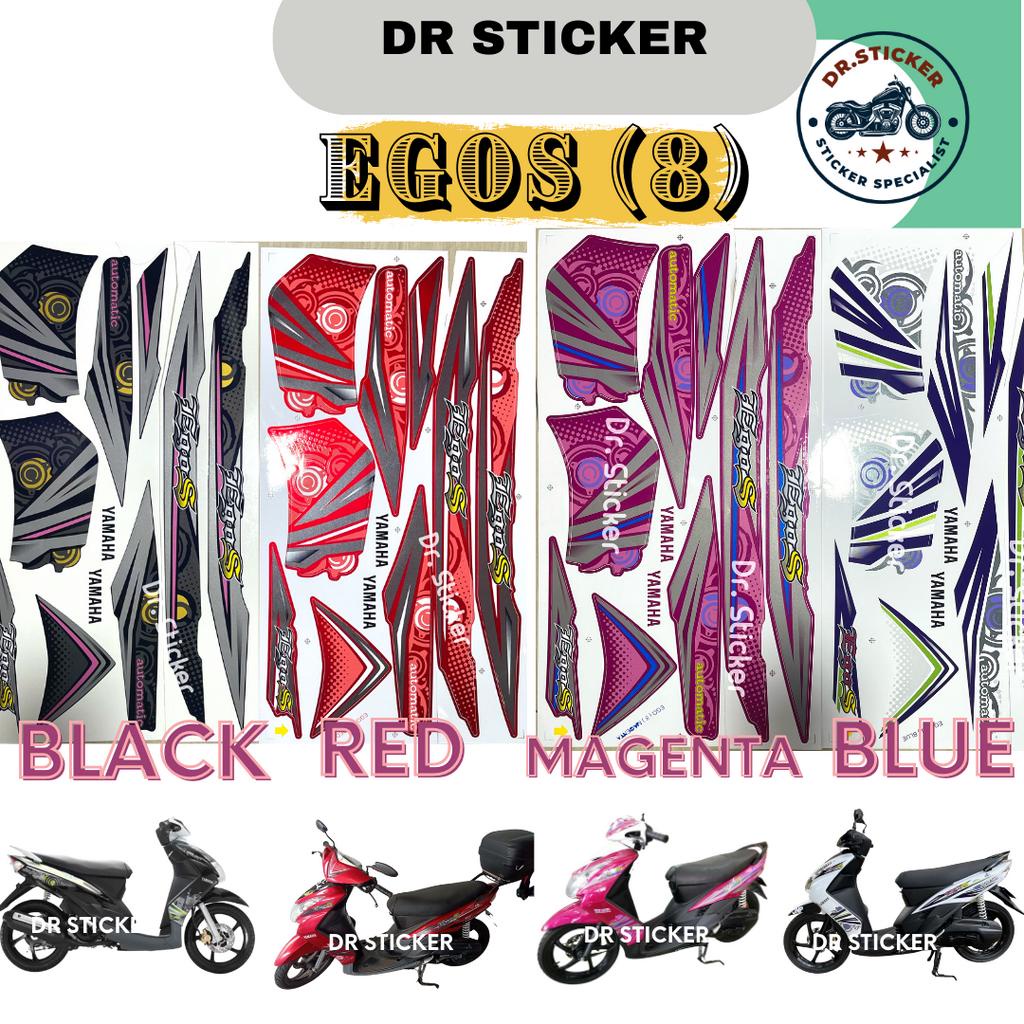 YAMAHA EGOS EGO S Stripe Stiker Sticker BATIK RED PURPLE PINK MIO ...