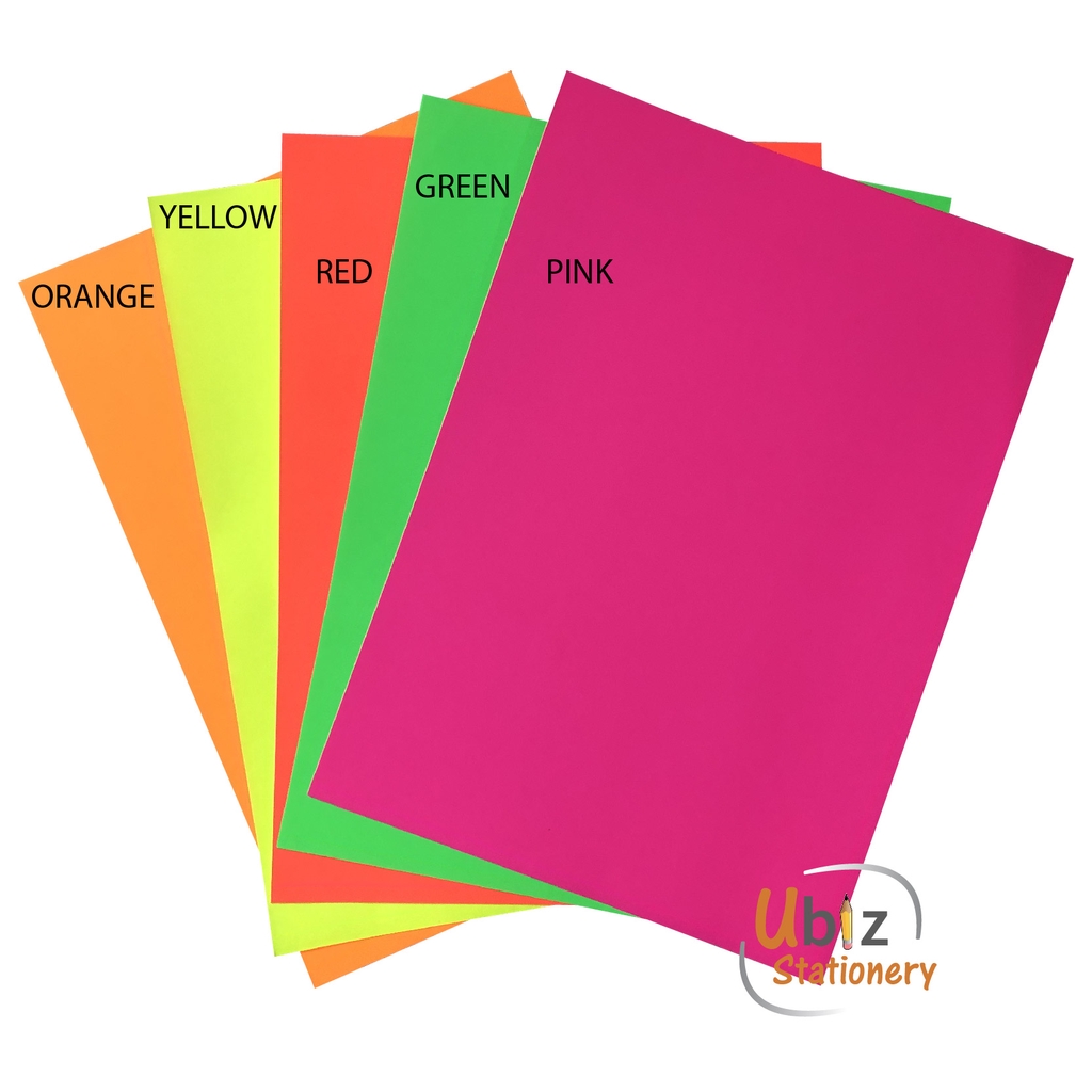 Fluorescent Colour Inkjet / Laser Printing A4 Matte Sticker Paper 10pcs ...