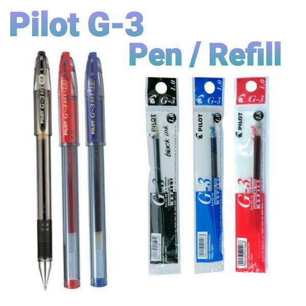 Pilot Pen G3 Gel Ink Pen / Refill (1.0mm) Black/Blue/Red | Shopee Malaysia