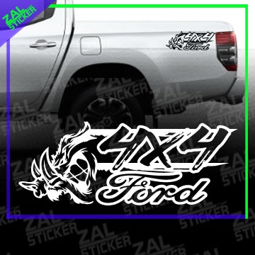* CAR STICKER FORD RANGER WILD BOAR HOG BORNEO JDM 4x4 OFFROAD (1SET ...