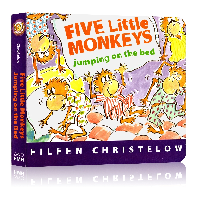 Five Little Monkeys Jumping on The Bed English Educational Children ...