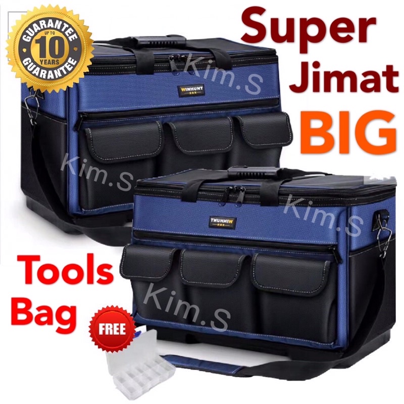 Kim.S Super Big Jimat Tools Bag Multi Function Large Heavy Duty Wide ...