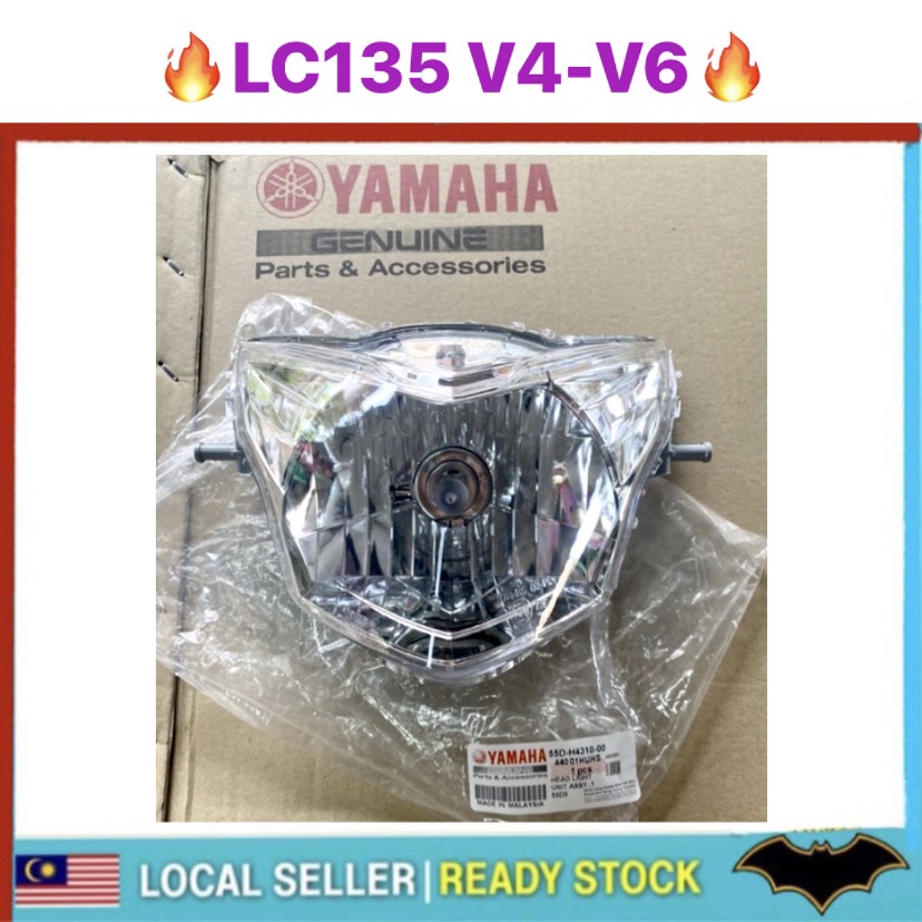 Original Yamaha LC135 LC 135 135LC V4 V5 V6 V7 Front Head Lamp Lampu Depan Besar W / Socket ...