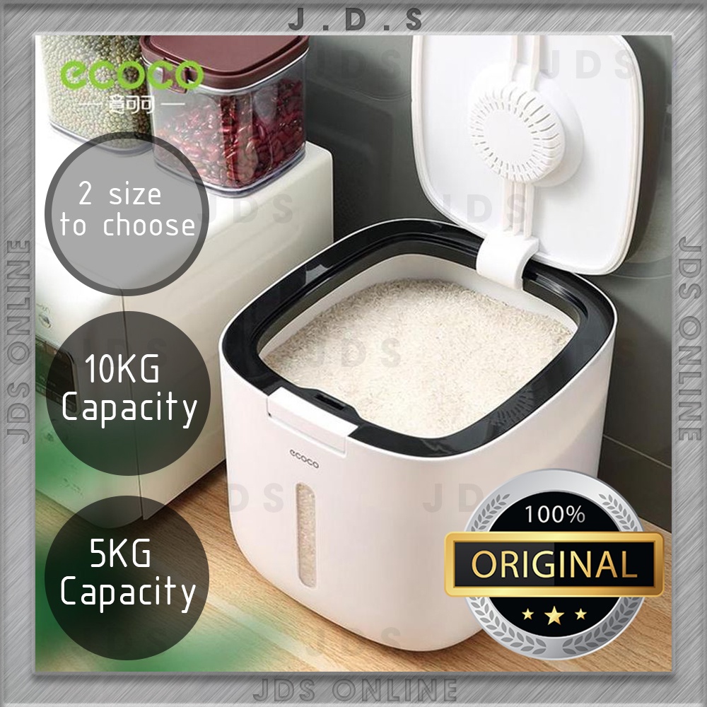 10kg 5kg Rice Storage Large Sealed Rice Container Box Rice Dispenser ...