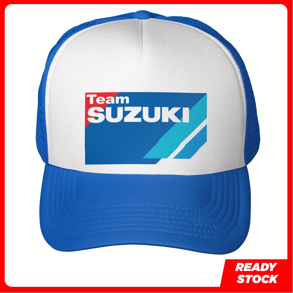 Suzuki Team Classic Topi Retro Motorcycle Snapback Adjustable Trucker ...