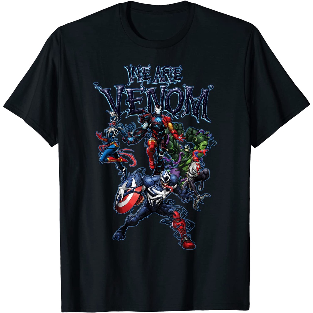 Marvel Spider-Man T-Shirt Maximum Venom Group Shot We Are Venom T-Shirt | Shopee Malaysia