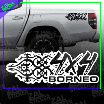 * CAR STICKER TERABAI BORNEO JDM 4x4 OFFROAD (1SET KIRI & KANAN ...