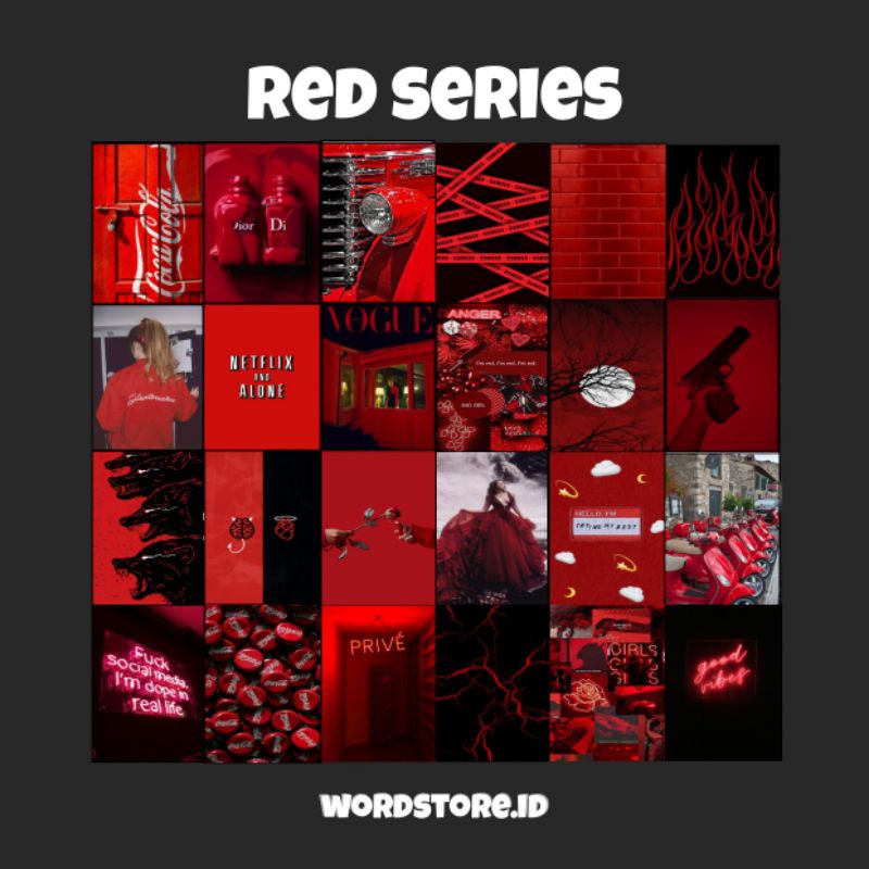 Red Wall Poster | Red Velvet Poster | Aesthetic Poster (16PCS) | Shopee ...