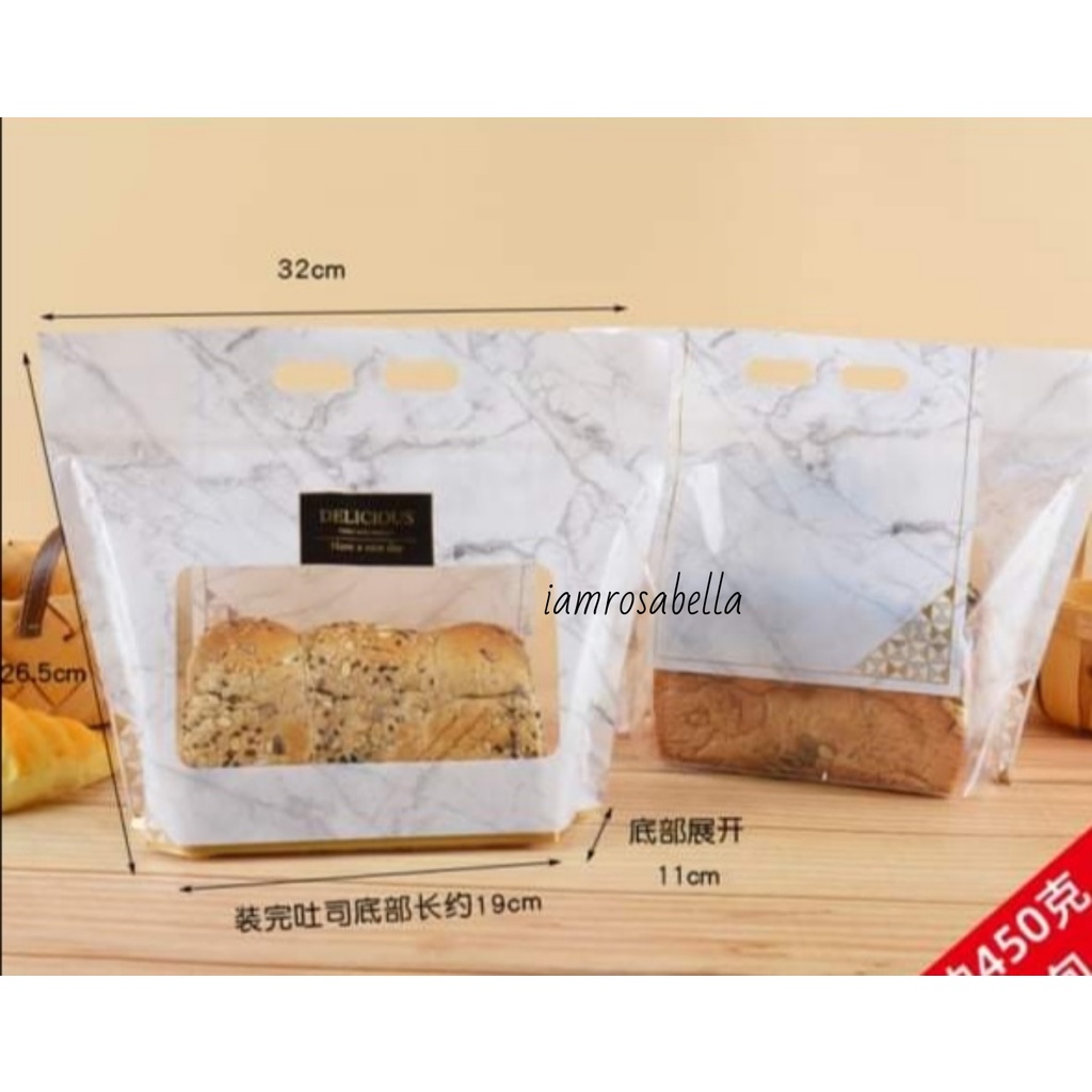 Custom Quantity Resealable Toast Bag 450g Loaf Bread Bag Bekas Roti ...