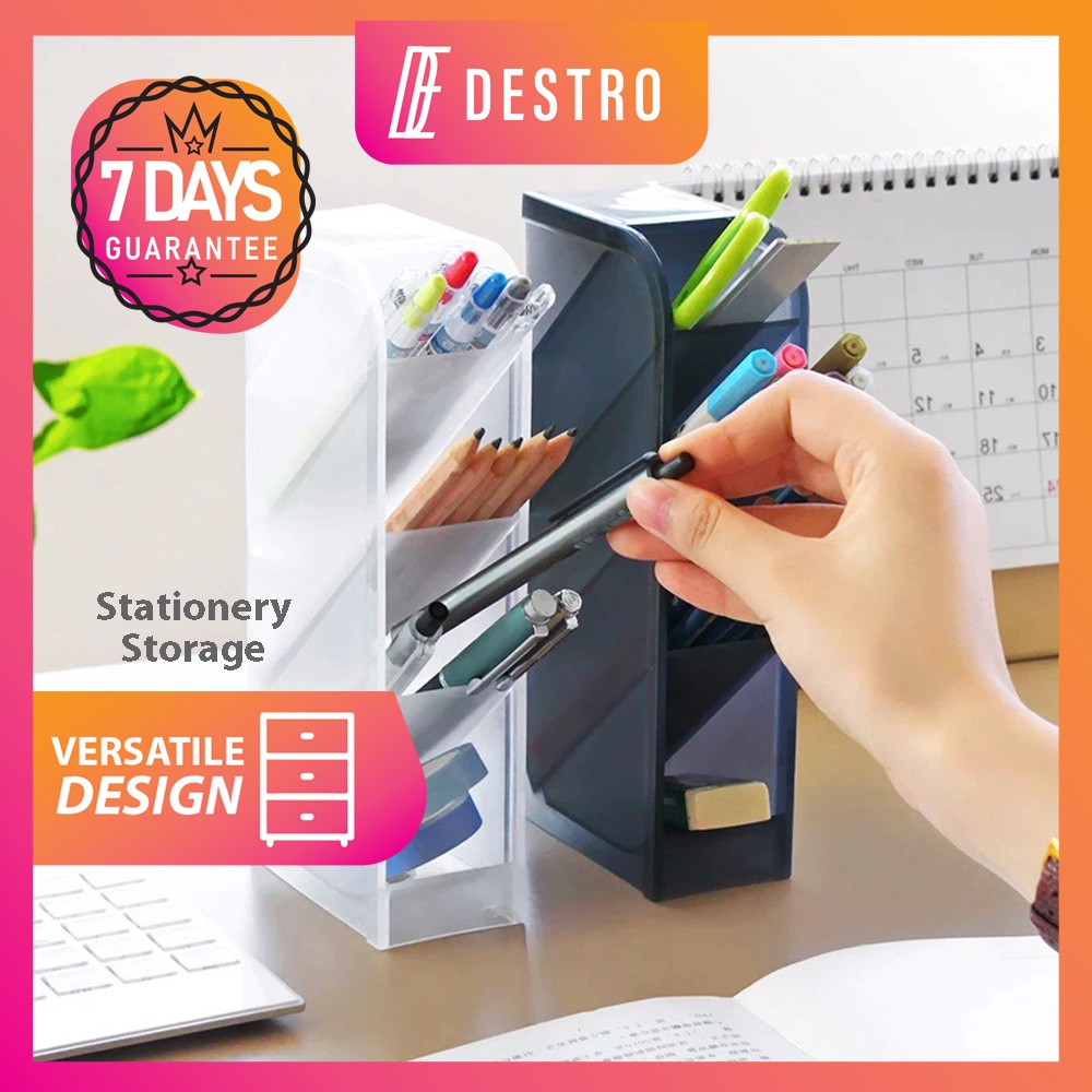 Destro Office Desk Organizer Stationery Storage Box Pen Holder Student ...