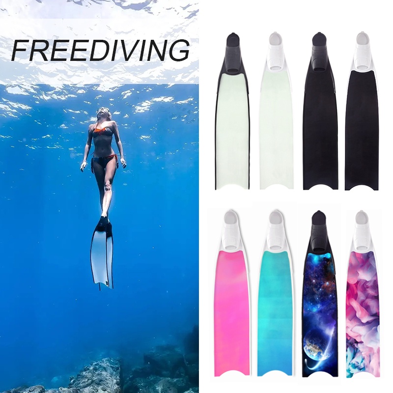 Free Diving Pure Carbon Fiber Long Fins C4 Glass Fiber Fins ...