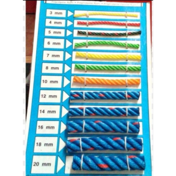 Mine Plastic rope for nylon tow clothesline etc. 2 3 4 5 6 7 8 mm ...