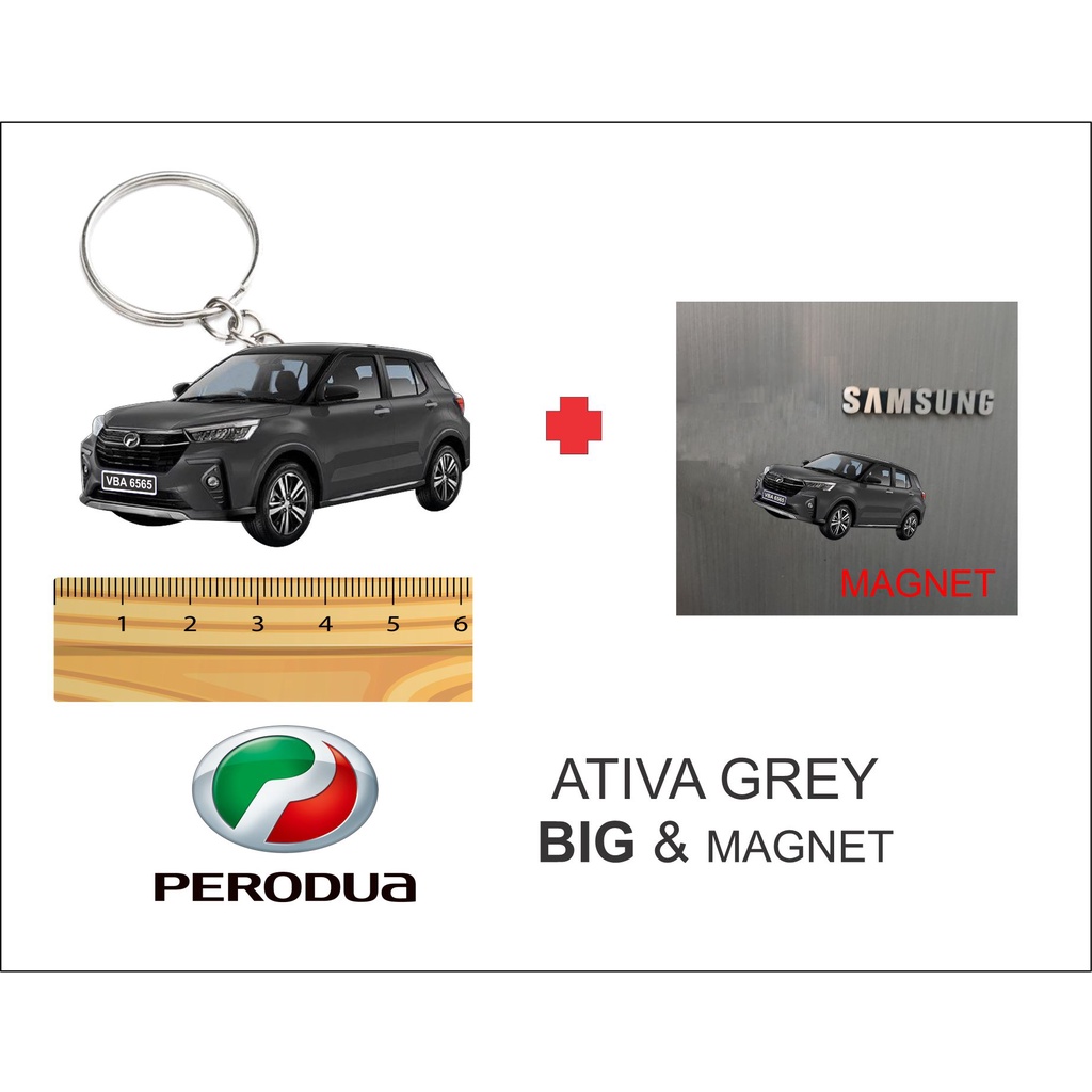 perodua ativa grey keychain 2d | Shopee Malaysia