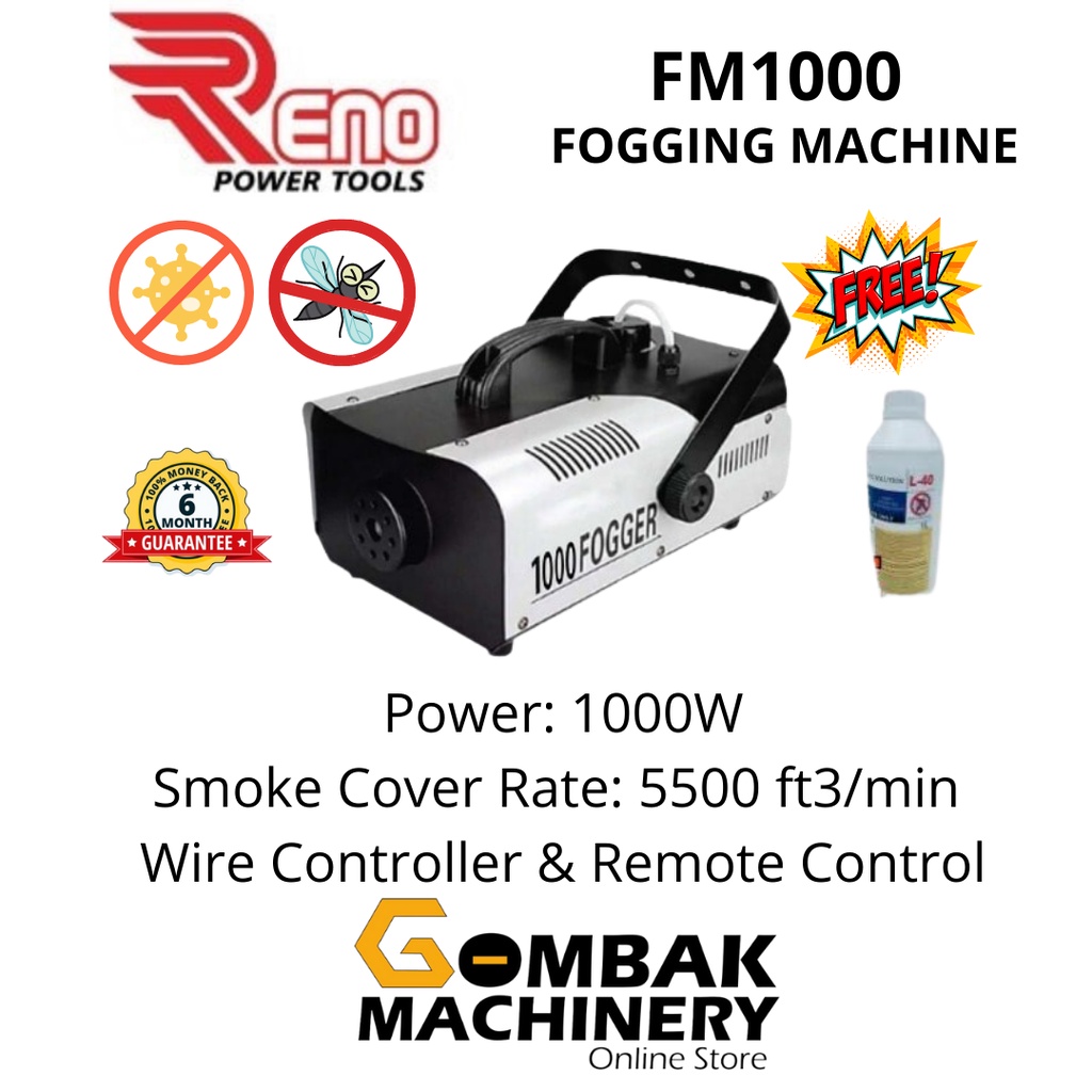 RENO FM1000 1000W Fogger Machine/Fogging Machine -6 Months Warranty ...