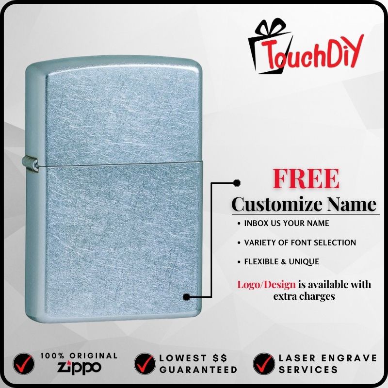 Zippo 207 Street Chrome Windproof Lighter - 100% Original **FREE Name ...