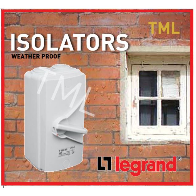 Legrand Isolator 2Pole 2P 20A 32A IP66 Weatherproof Weather proof ...