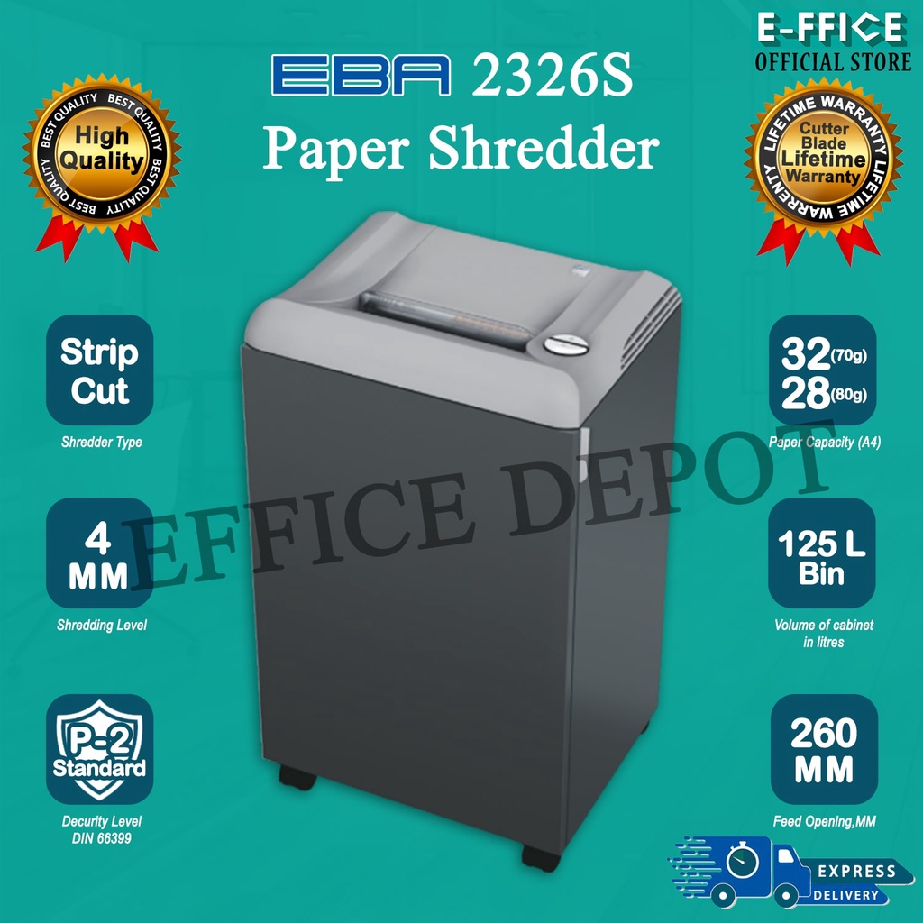 Effice Depot - EBA 2326S / EBA 2326C Paper Shredder | Shopee Malaysia