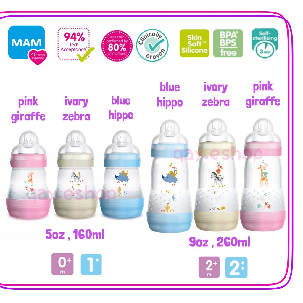 [PNH] BOTOL SUSU MAM EASY START SELF ATERILISING ANTI-COLIC BOTTLE 5OZ ...