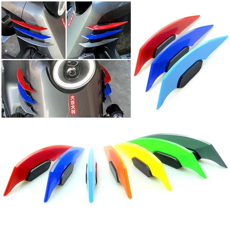 Motorcycle Winglet Fixed Wind Wing Aerodynamic Spoiler With Adhesive ...