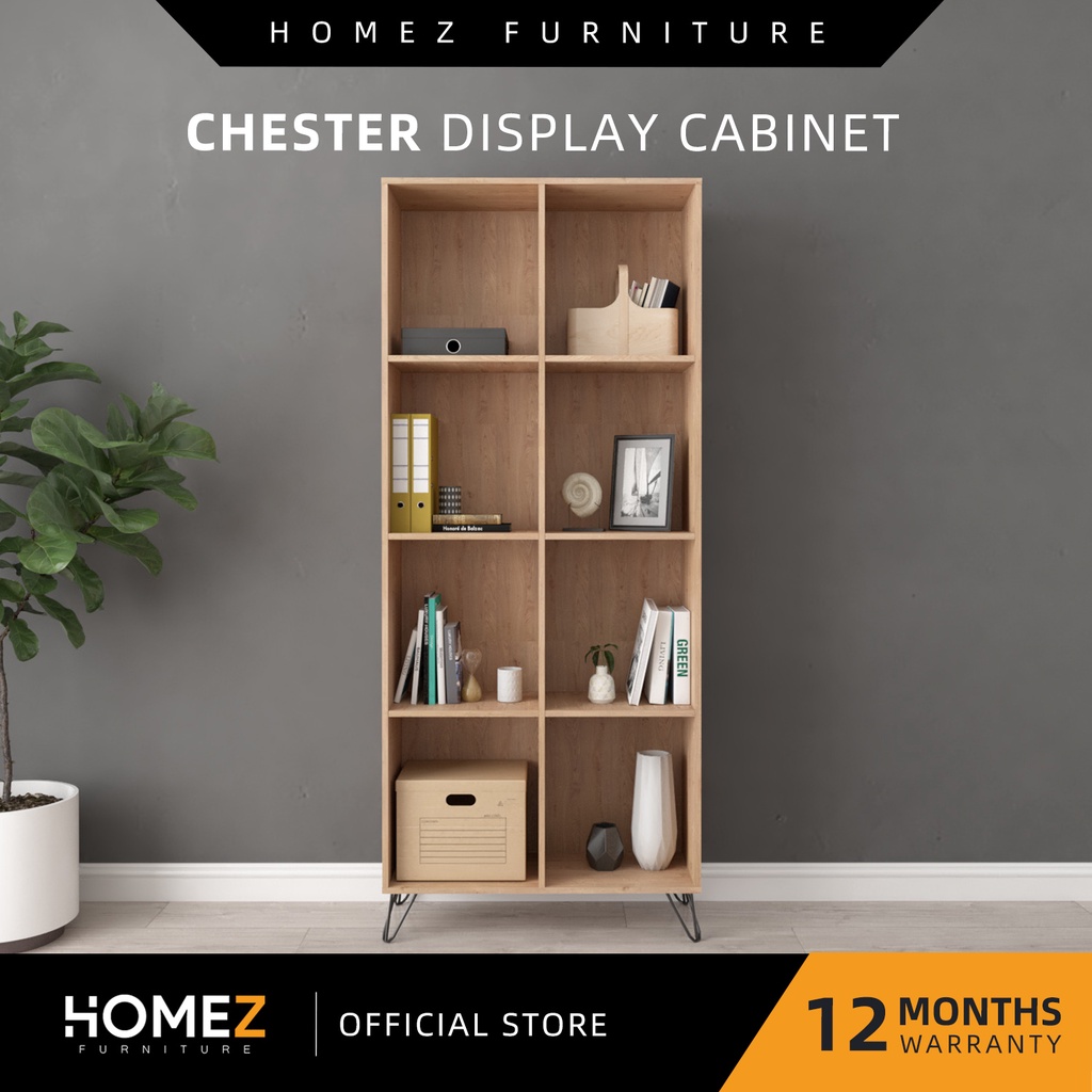 [FREE Shipping] Homez Chester Series 2.6Ft Display Cabinet Book Shelf ...