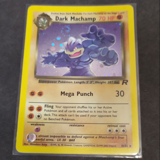 WOTC Dark Machamp 10/82 - Team Rocket Holo Foil Rare Pokémon Card ...