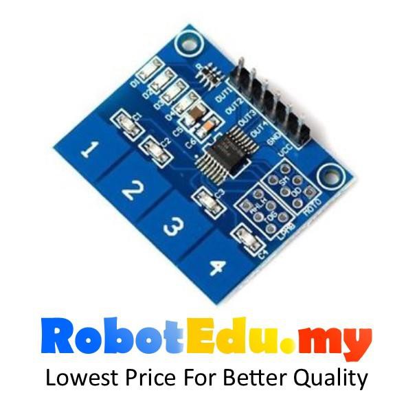 TTP224 4 Way Channel Capacitive Touch Sensor Module , for Arduino Button / Butang | Shopee Malaysia