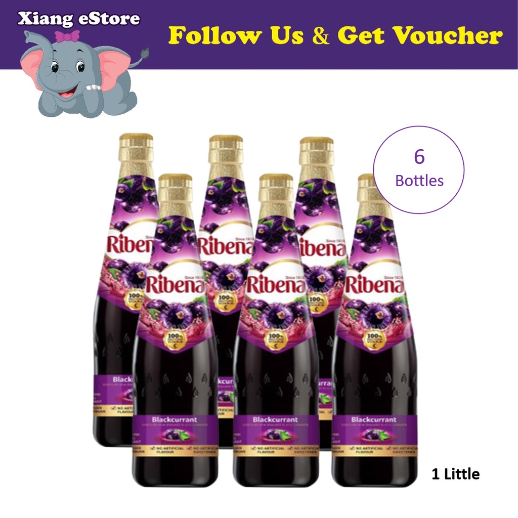 Ribena Blackcurrant Fruit Juice Drink 1 Litre x 6 Bottles ( 1 Carton ...