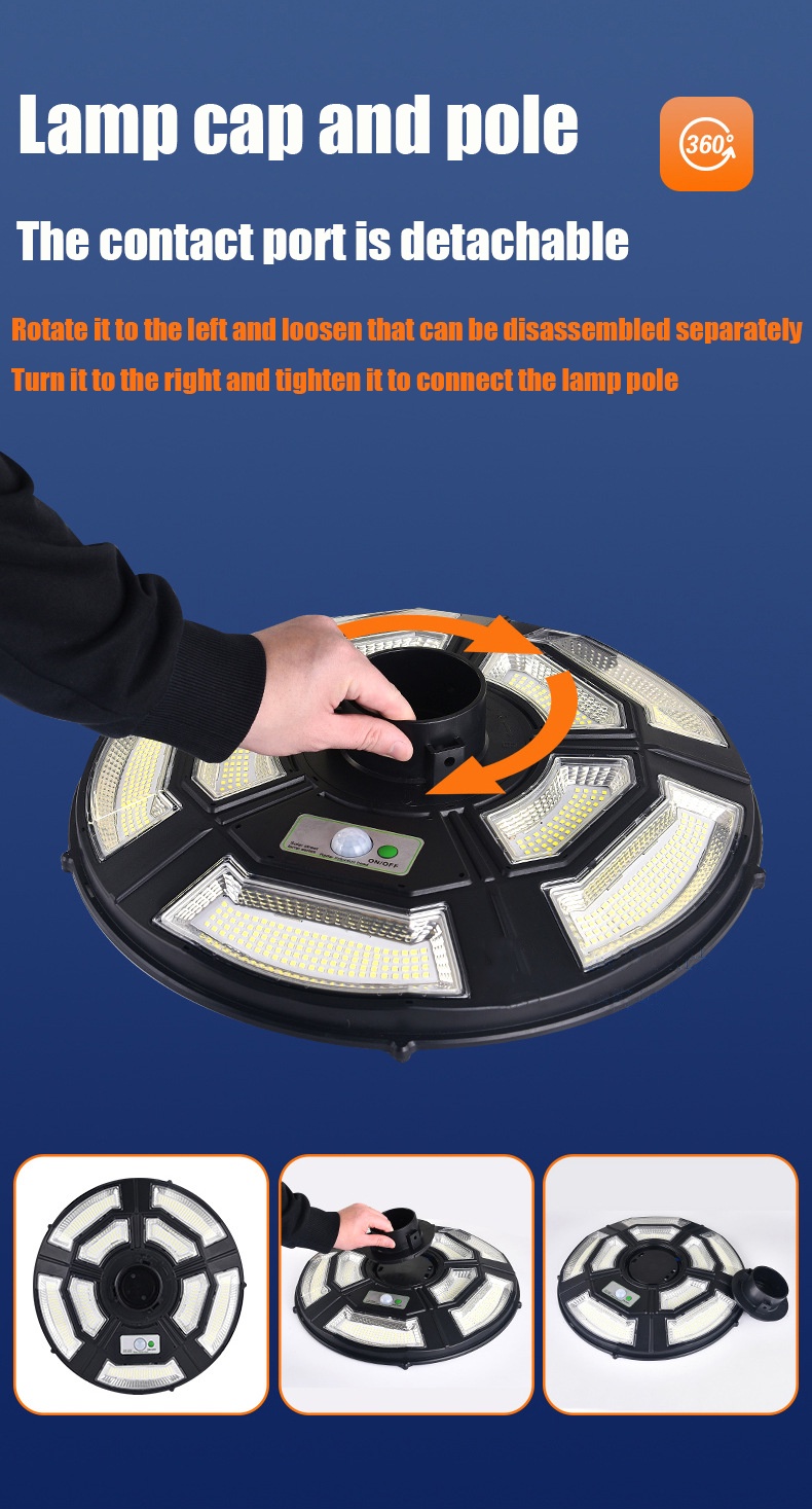 3000W UFO Solar Light Lampu Solar jalan Solar Light Outdoor Lighting Waterproof IP67 Solar ...