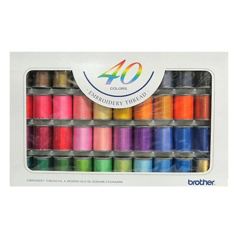 Brother Embroidery Thread 40 Color (Machine Use) Made in Japan | Shopee ...