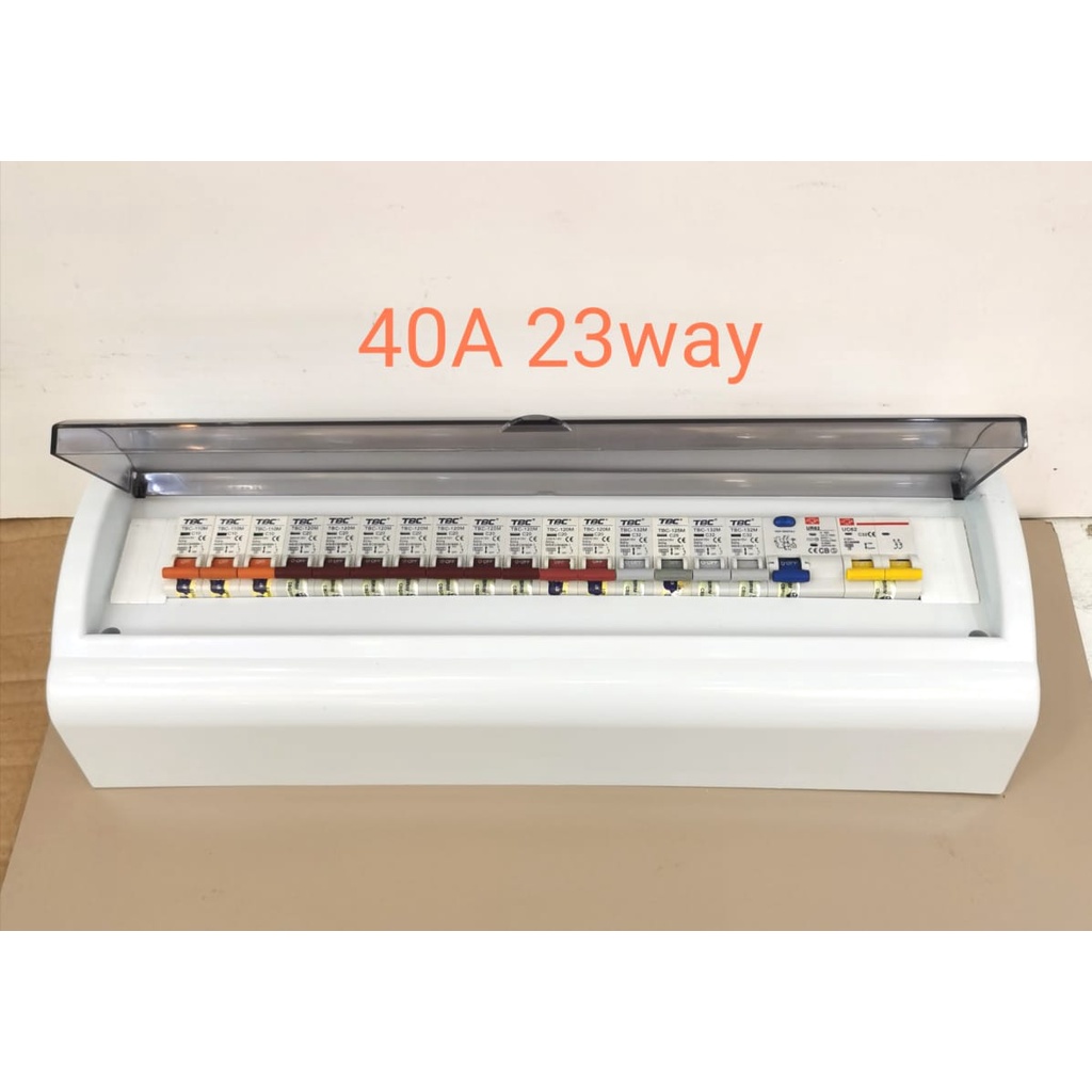 TBC/ UMS Mixed 40A / 63A Full Set DB Box with MCB ELCB Main Switch MCB ...