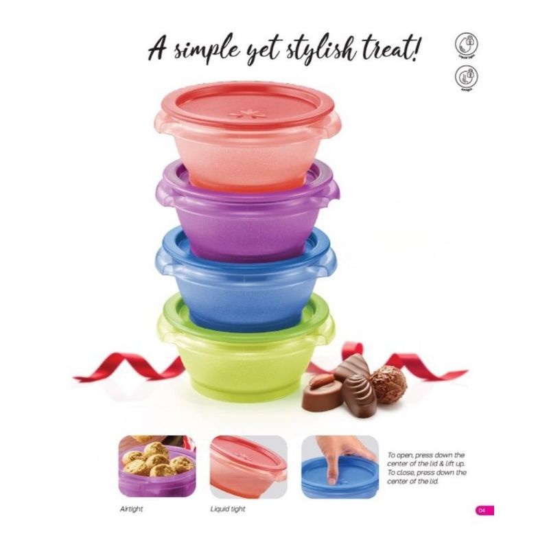 Tupperware One Touch OT Bowl 400ml (1) Airtight Limited Edition ...