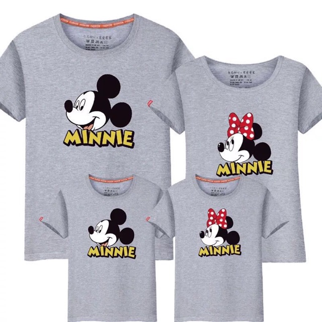 Mickey Mouse Tshirts Minnie Grey Tshirts | Shopee Malaysia