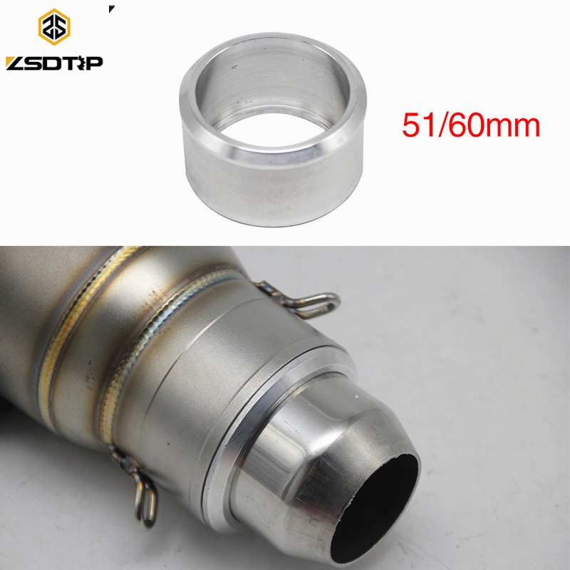 ZSDTRP 60mm to 51mm Motorcycle Exhaust Adapter Mild Steel Convertor ...
