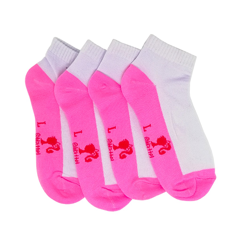 Glamkidz Girls Sock SB0002 (White Mix Pink /Grey) - 3 Pairs | Shopee ...