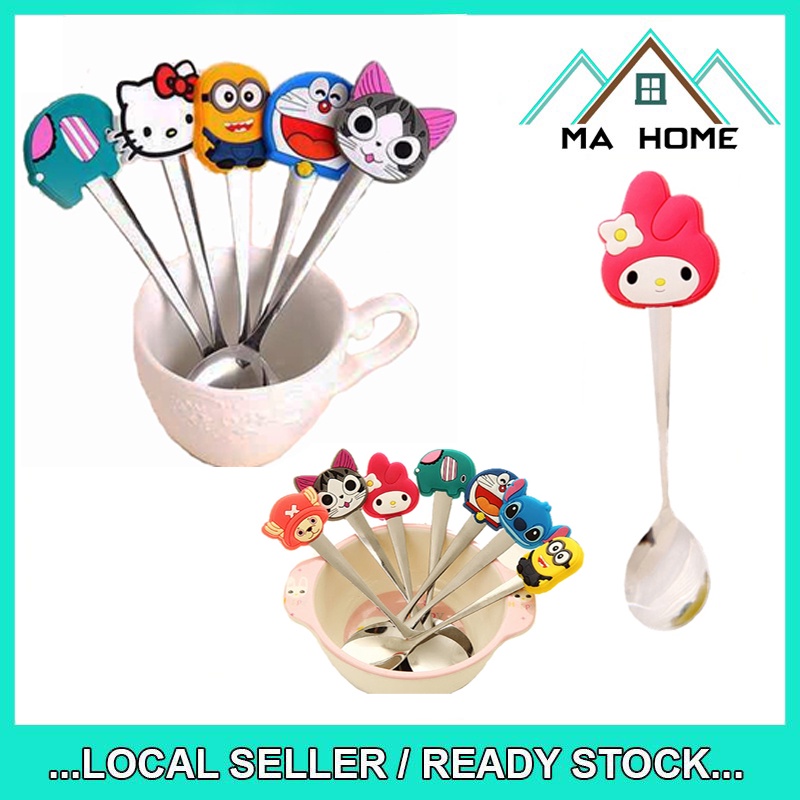 MA Home Kitchen Cutlery Stainless Steel Tea Dining Eating Spoon Kids ...